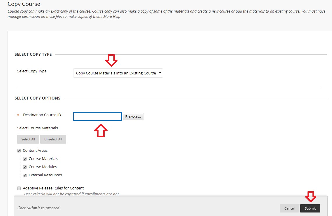 How Do I Copy My Course From One Section To Another AUC Learning 