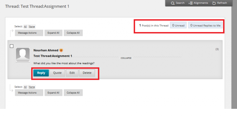How to Reply to a Thread on the Discussion Board? – AUC Learning ...