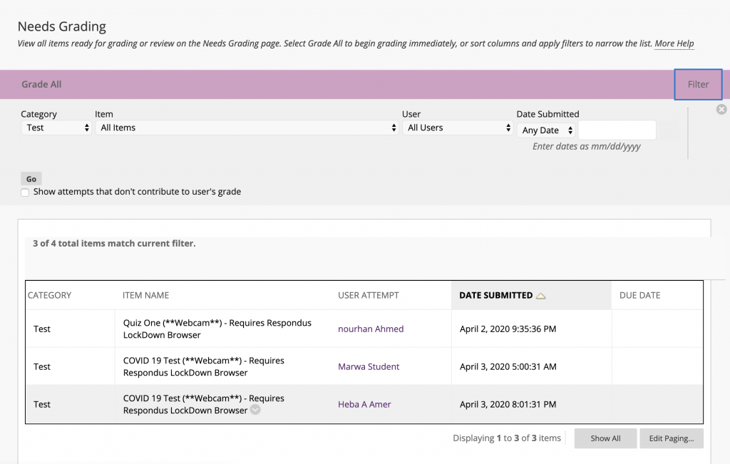 How to View and Grade Students’ Test Submissions? – AUC Learning ...