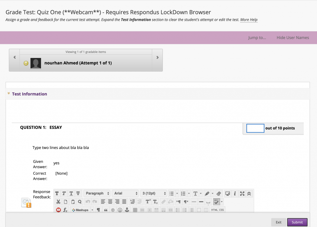 How to View and Grade Students’ Test Submissions? – AUC Learning ...