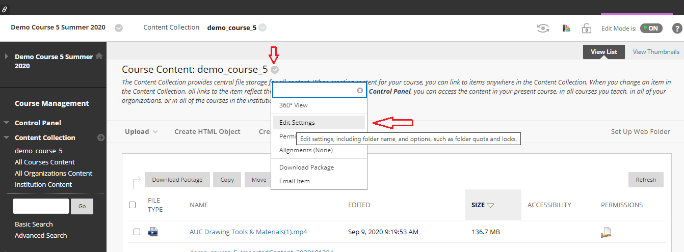 How to Check My Blackboard Course Quota – AUC Learning Management Systems