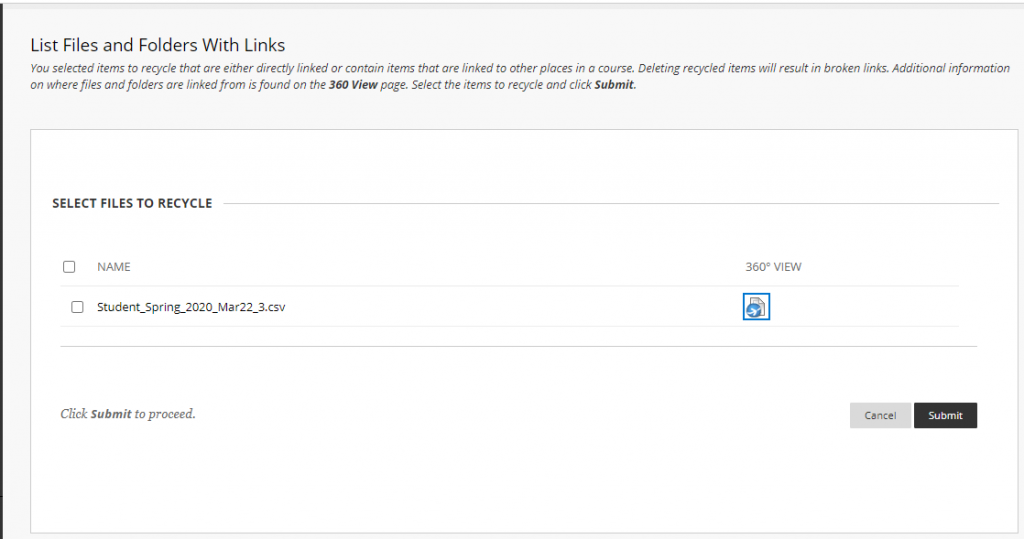 How to Filter Course File Storage Area? – AUC Learning Management Systems